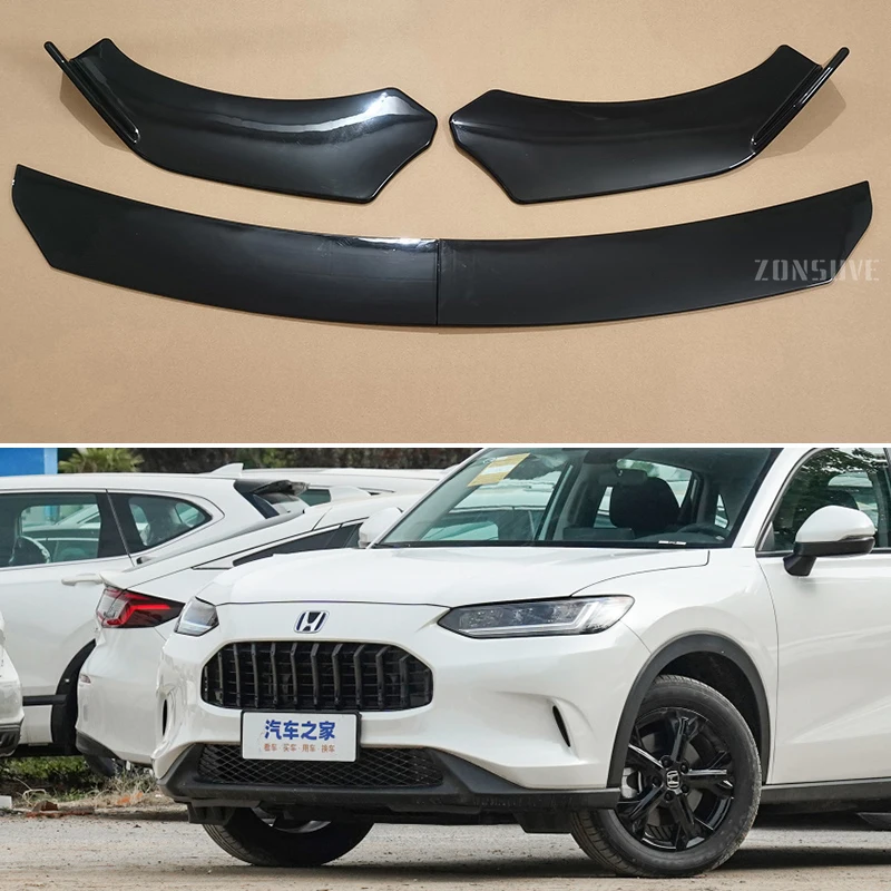 For-Honda-ZRV-2022-2024-Year-Front-Bumper-Lip-Splitter-Spoiler-Body-Kit ...
