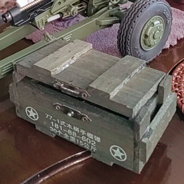 Customs-1-6-Scale-Ammunition-Box-WWII-Military-Style-Wooden-Weapon-Case ...