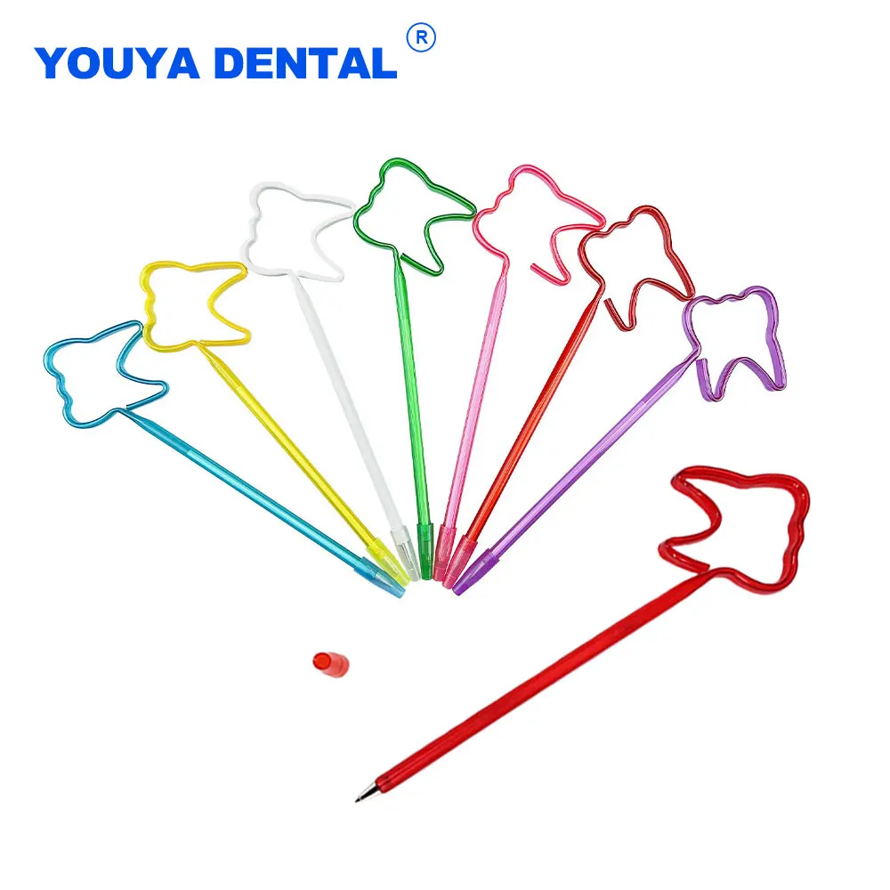 Dental-Tooth-Shape-Cute-Bending-Ballpoint-Pen-Clinic-Plastic-School ...