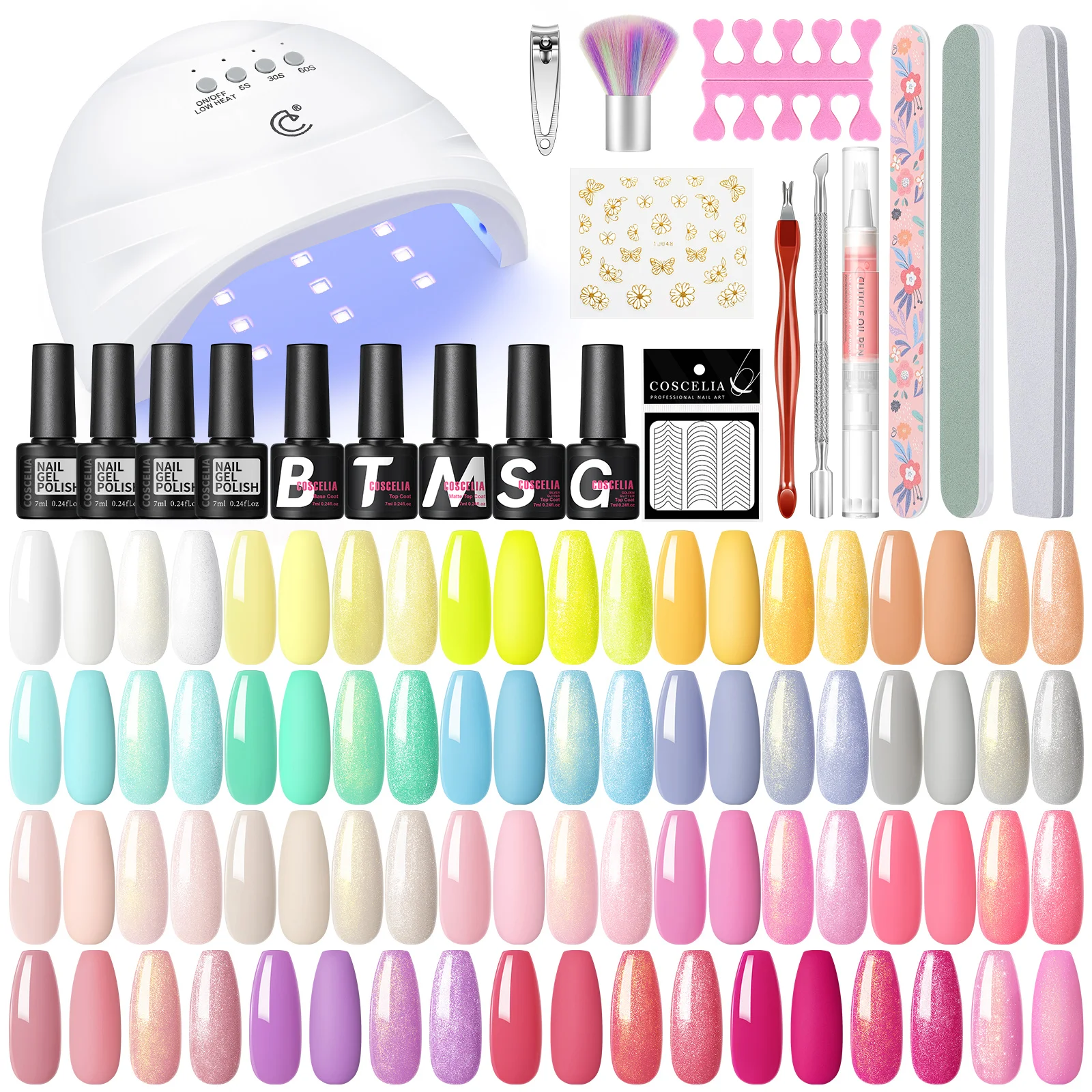 COSCELIA-Manicura-Vernis-Semipermanente-UV-Gel-Set-20-Colores-Gel ...