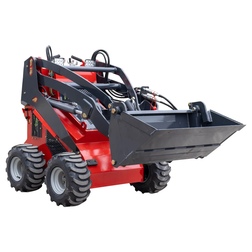 4-in-1-bucket-HT430-Mini-Skid-Wheel-Loader-Self-Loading-Concrete-Buggy ...