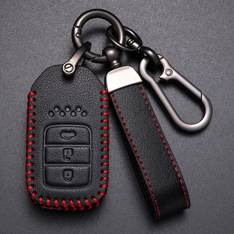Top-Leather-Car-Key-Cover-for-Honda-Civic-CR-V-HR-V-Accord-Jade-Jazz ...