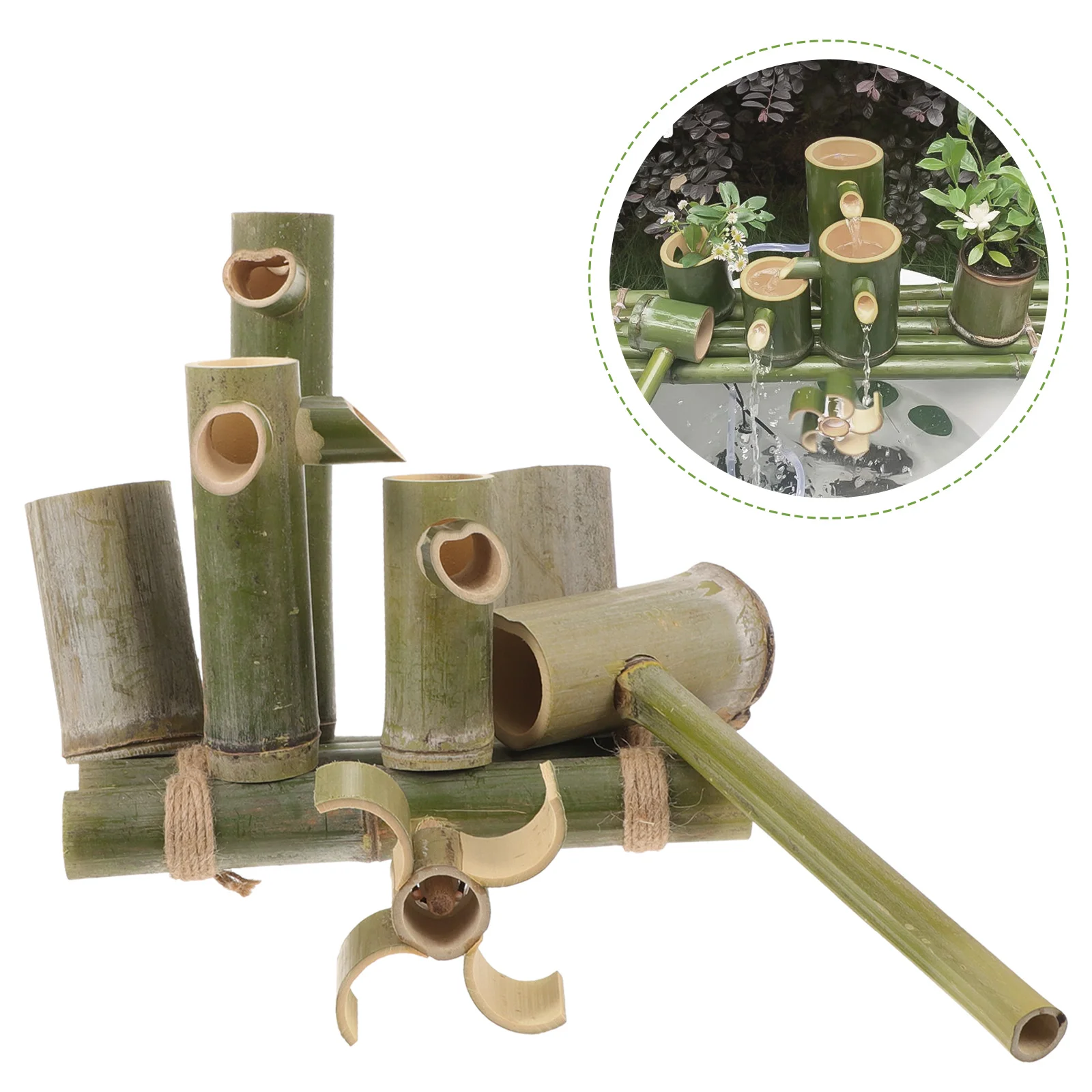 Water-Tank-Ornaments-Aquarium-Decor-Garden-Indoor-Fountain-Bamboo ...