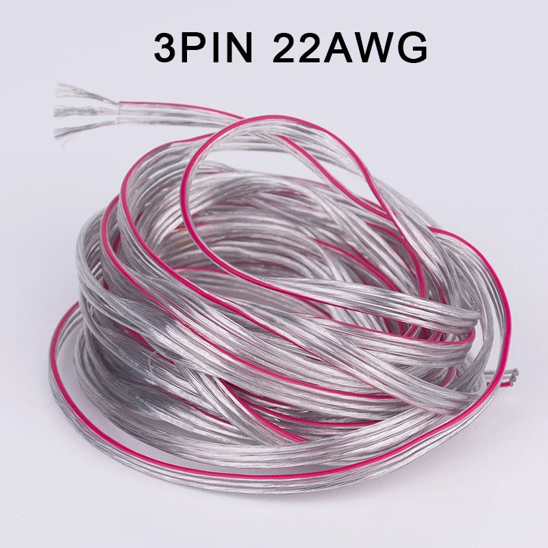 3pin-transparent-wire-with-Red-edge-22AWG-PVC-insulated-wire-Electronic ...