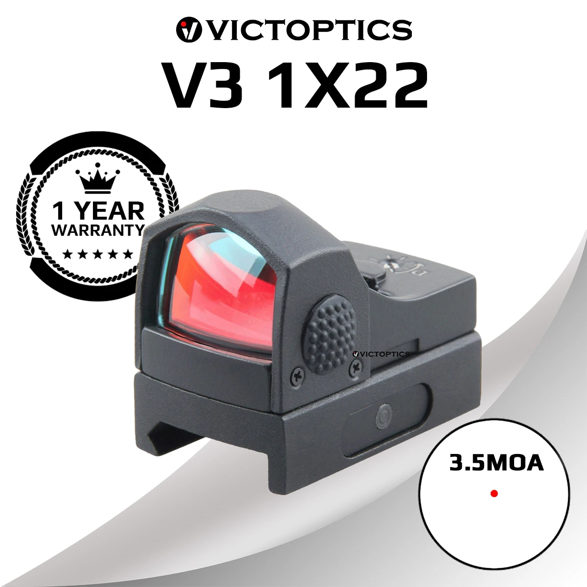 Victoptics-V3-1x22-Red-Dot-Sight-3-5MOA-6-levels-Intensity-17x23mm ...