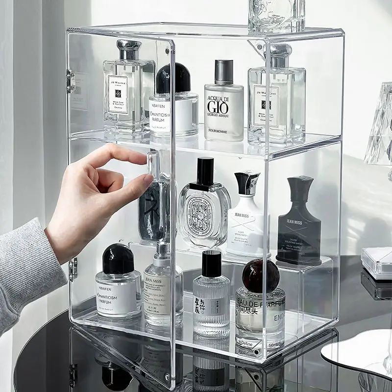 Acrylic-Perfume-Storage-Box-Cosmetics-Shelf-Desktop-Display-Cabinet ...