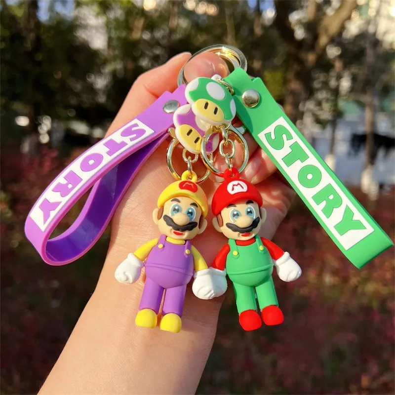 Retro-Classic-Game-Mario-Keychain-Mushroom-PVC-Doll-Pendant-Men-s-and ...