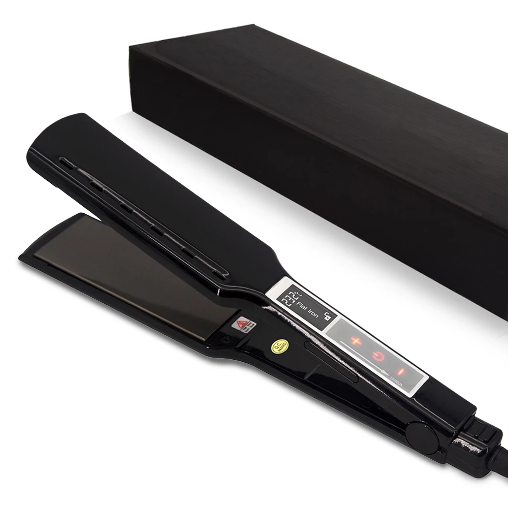 Hair Straightener Smart Touch Screen Titanium Wide Plate Flat Irons ...