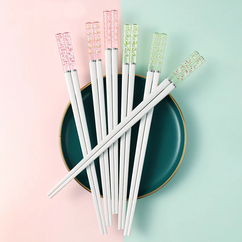 Amber Sakura Japanese Chopsticks Pink Cherry Blossom Sushi Reusable ...