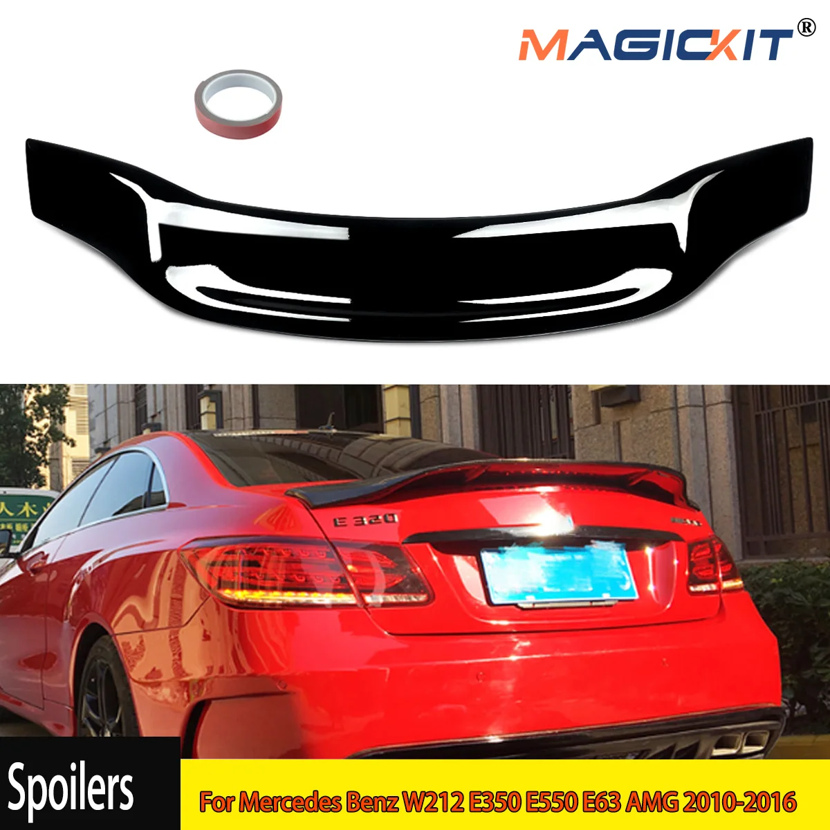 For Mercedes Benz W212 E350 E550 E63 AMG 2010-2016 Trunk Spoiler Wing ...