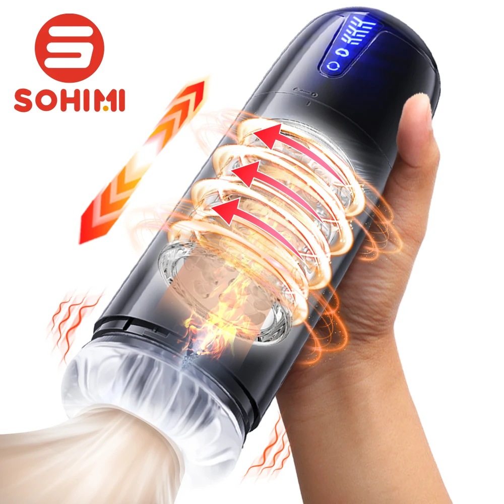 Sohimi Automatic Electric Masturbator Cup Masturbating Men with 7 Suction Rotation Modes Pocket ...