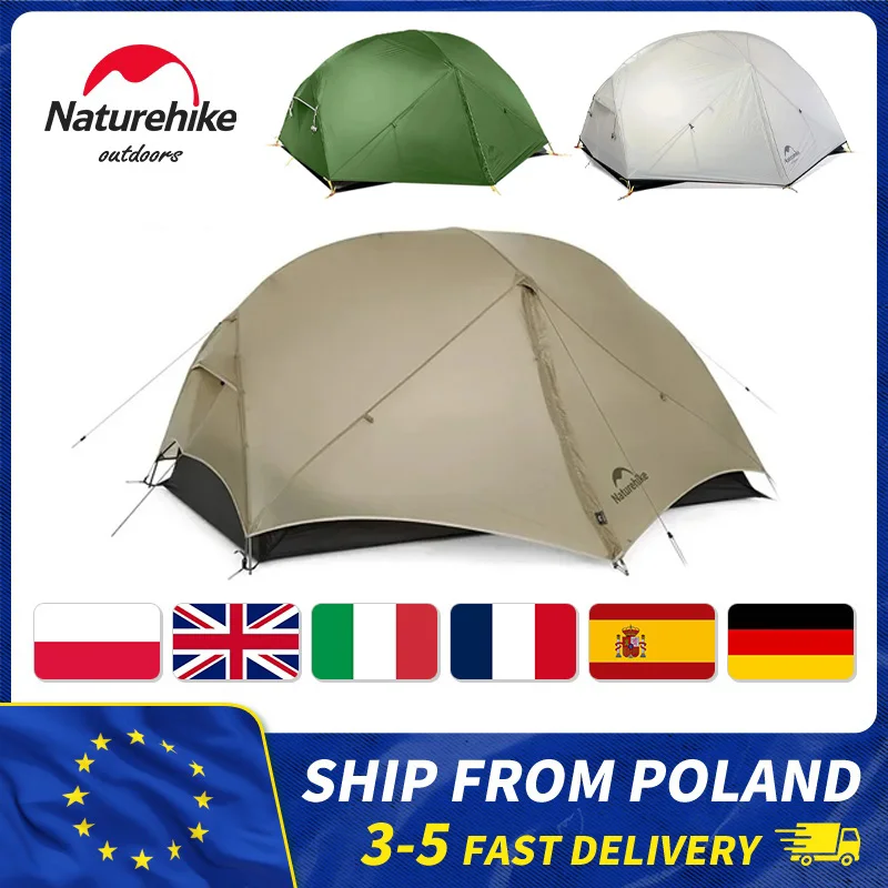 Naturehike Mongar UL 2 Tent 2 Person Backpacking Tent 20D Ultralight ...