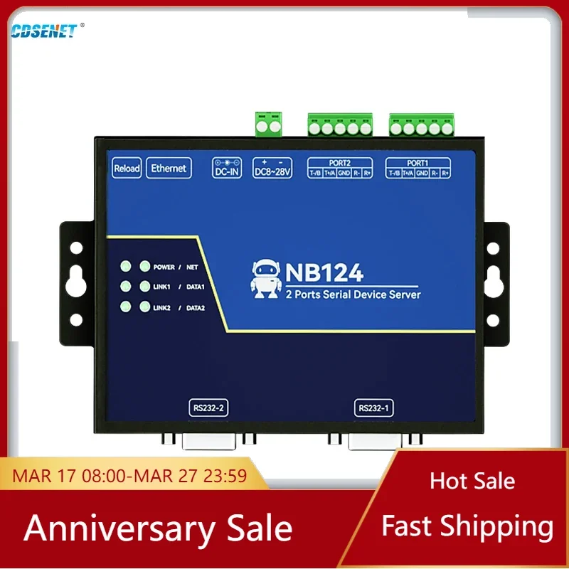 2-Channel-RS485-RS232-RS422-to-Ethnernet-Serial-Server-CDSENET-NB124 ...