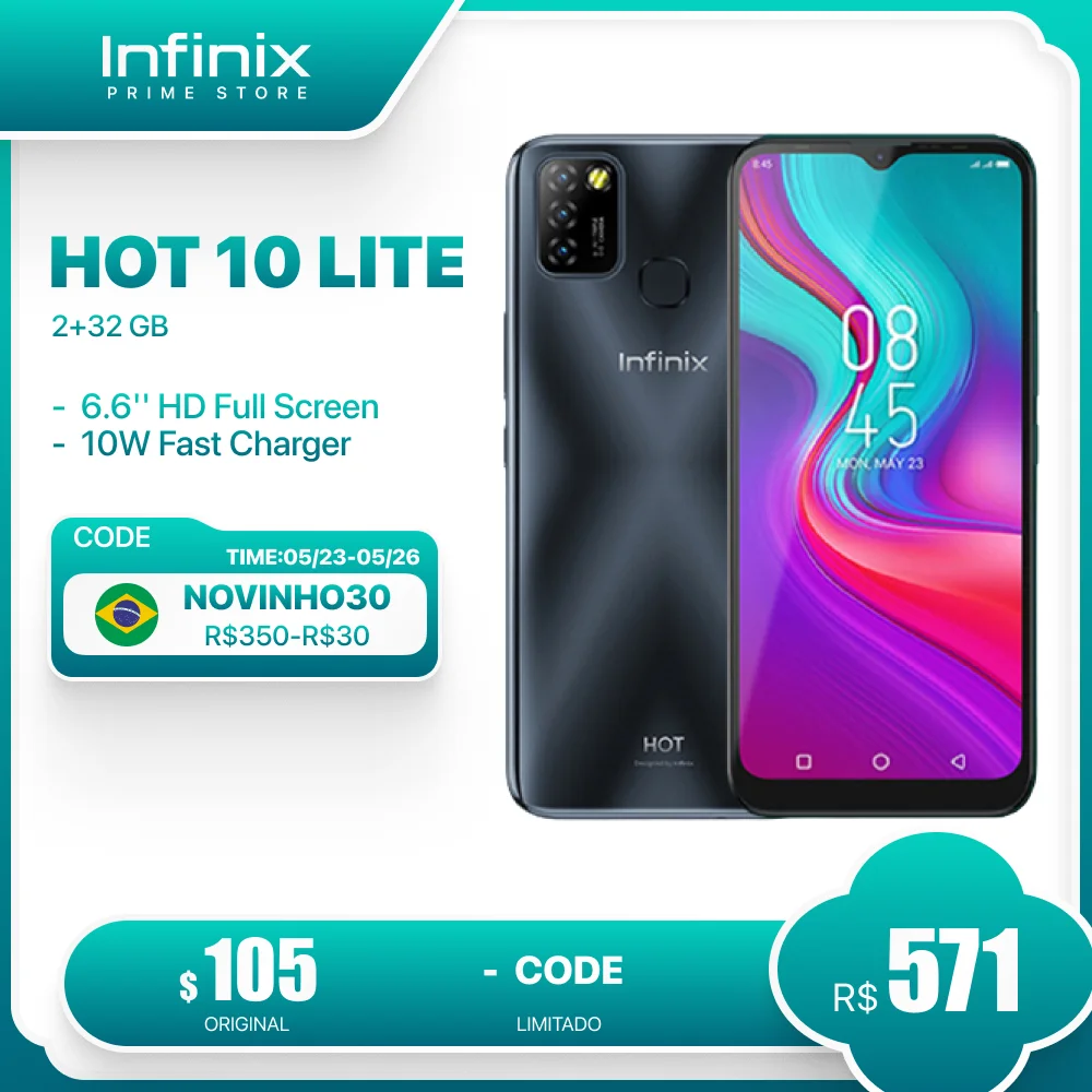 Infinix teléfono inteligente HOT 10 LITE, versión Global, 2GB y 32GB ...
