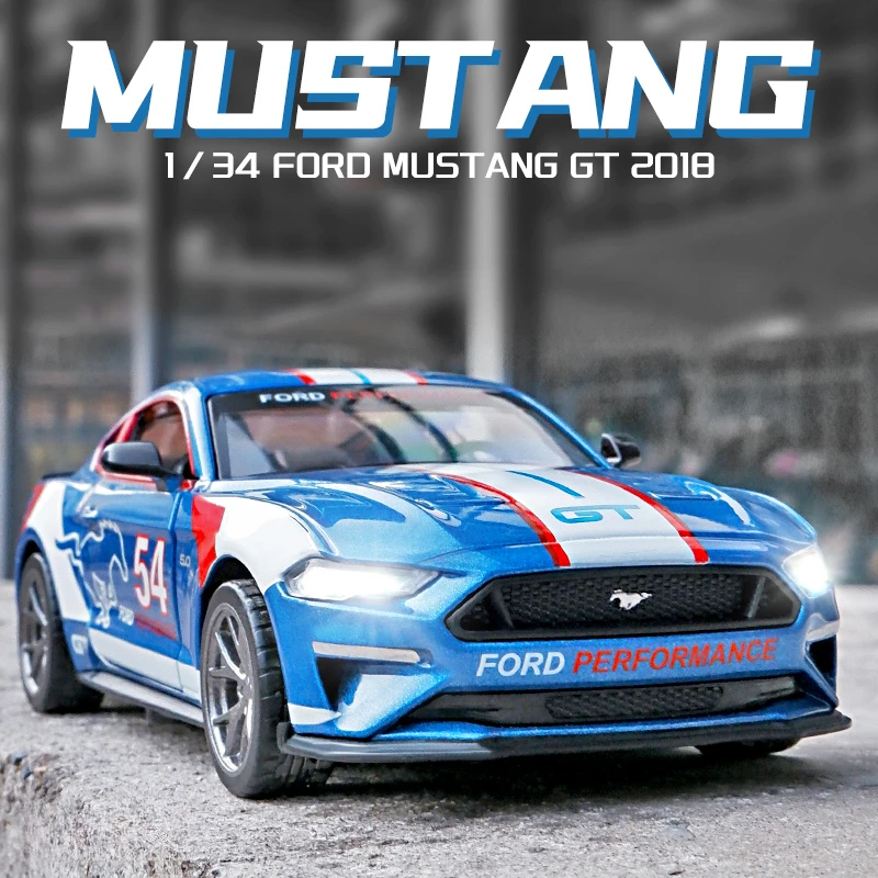 1-34-Ford-Mustang-GT2018-Performance-Sport-Car-Model-Sound-Light ...