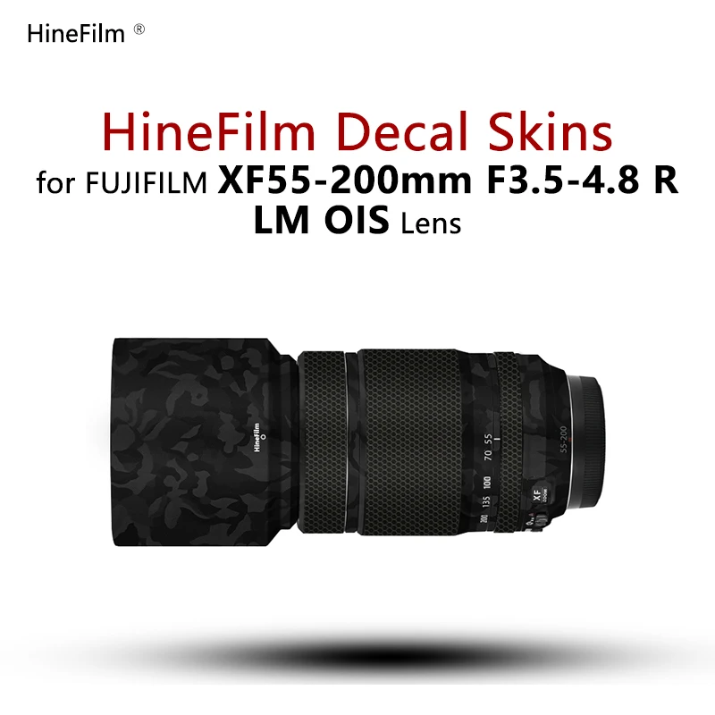 Hinefilm Skin for Fuji XF 55-200 Lens Sticker 55200 Wrap Cover For ...