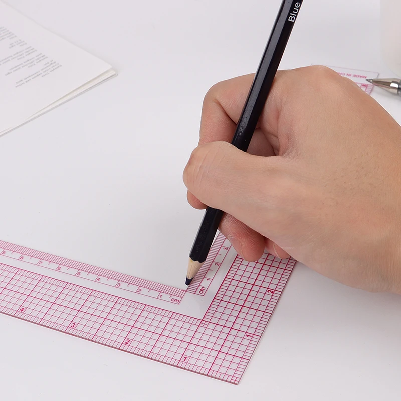 22cm-L-Shape-Sewing-Ruler-Plastic-L-Square-Curve-Ruler-Metric-Inch ...