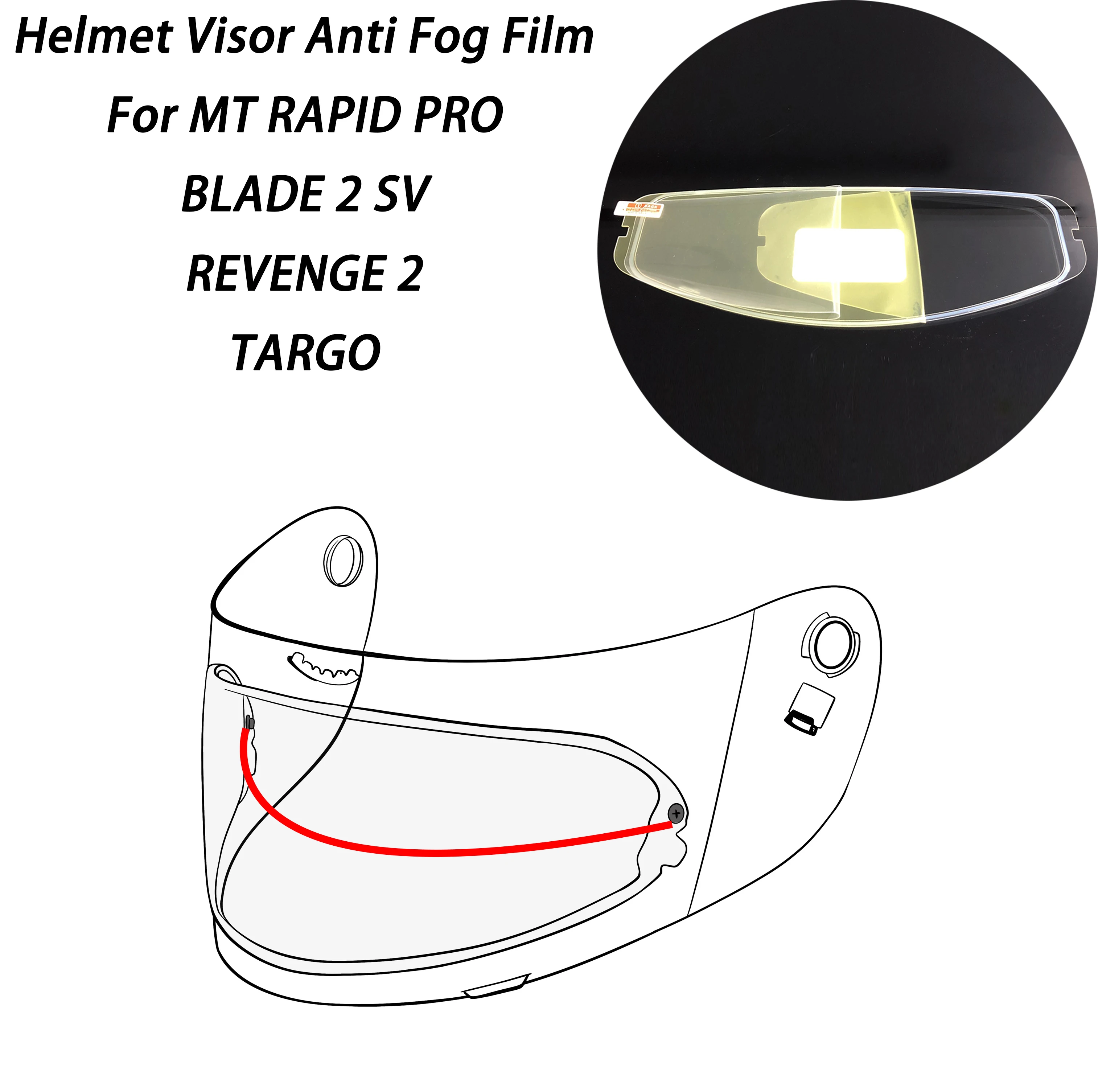 Motorcycle Helmet Visor Anti Fog Film MT RAPID PRO,BLADE 2 SV,REVENGE 2 ...