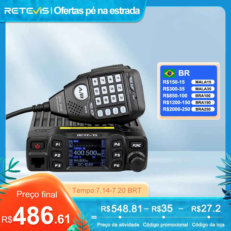 Retevis-RT95-R-dios-de-Carro-Radio-Comunicador-Carro-Profissional-Longo ...
