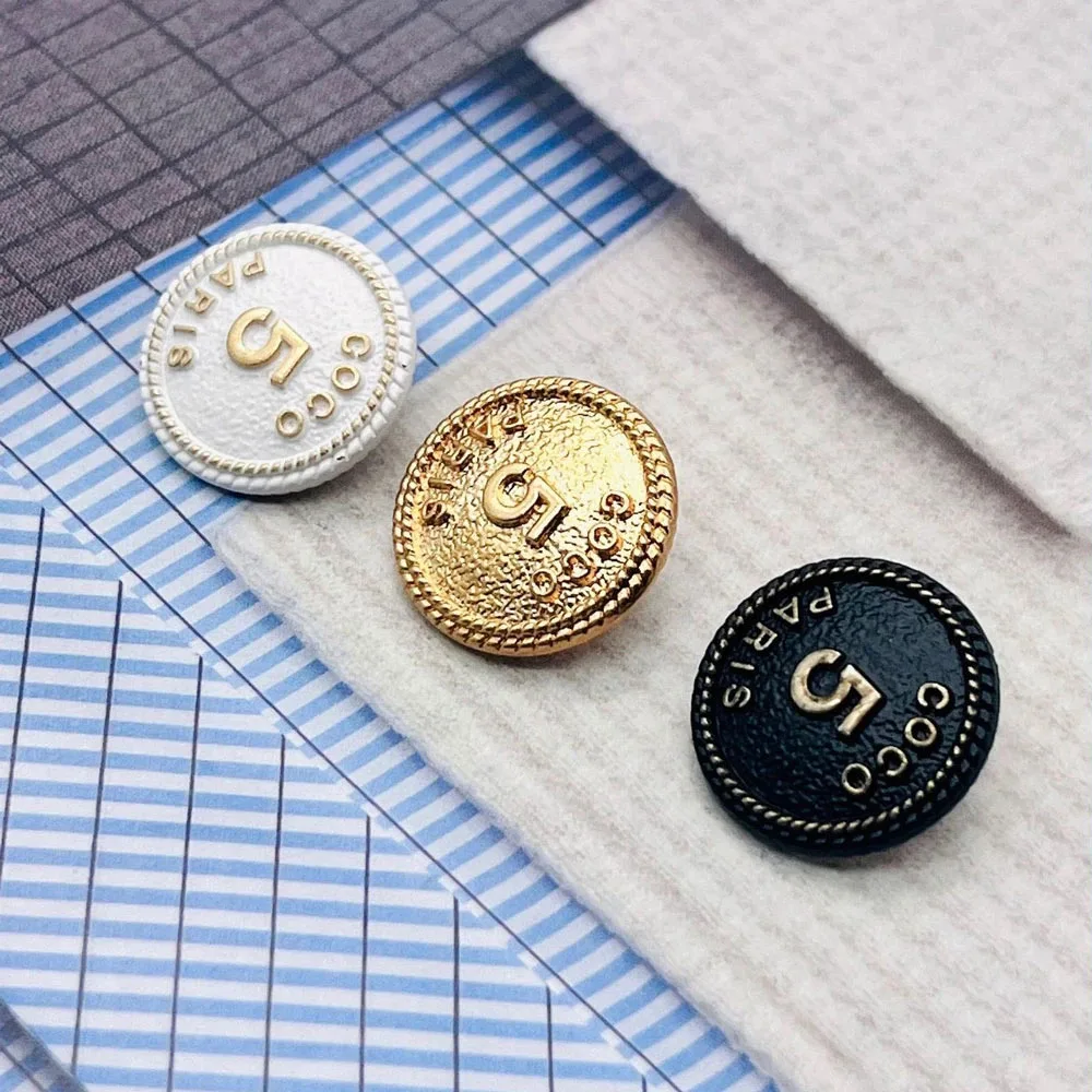 6pcs-lot-Luxury-Design-Golden-Black-White-5-Five-Number-Round-Metal ...