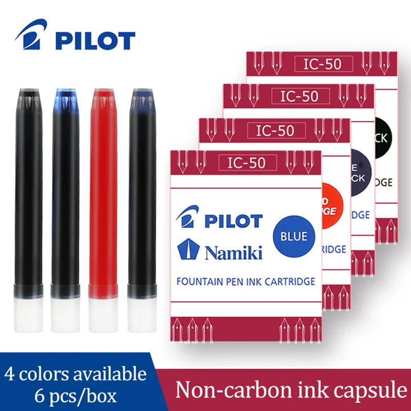 6Pcs-Box-Japan-Pilot-Fountain-Pen-Ink-Bladder-IC-50-Waterproof-Ink-Non ...