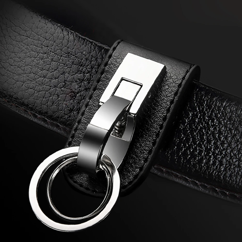 Leather-Men-Key-Chain-Luxury-Belt-Hanging-Keychains-Buckle-Classic ...