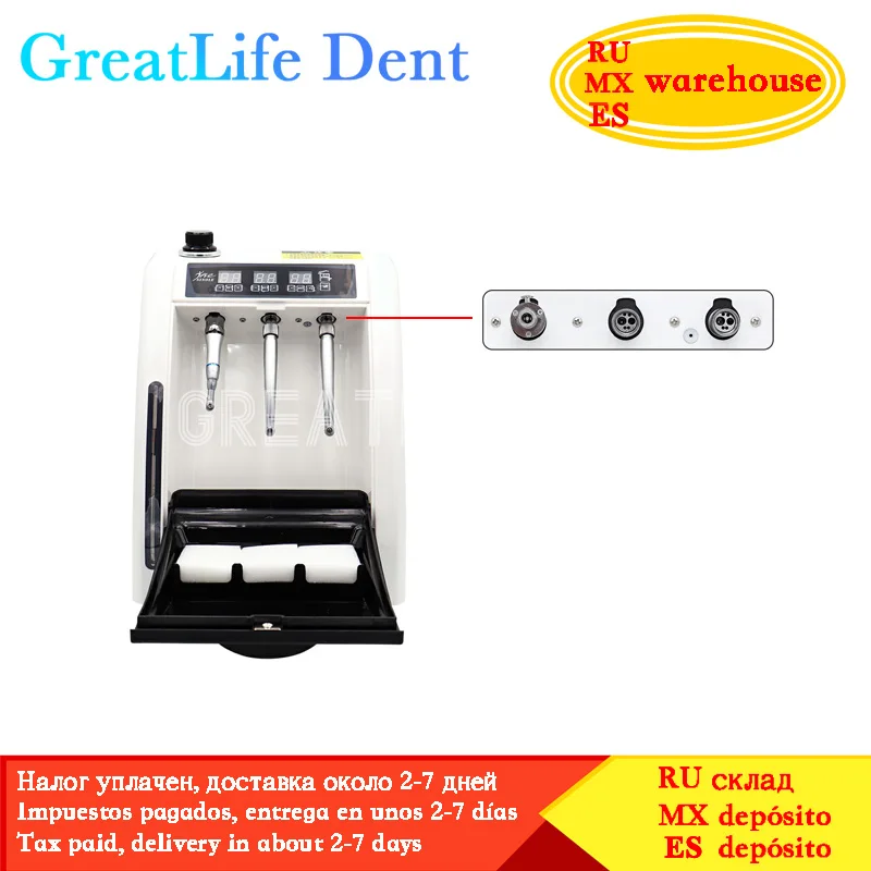 GreatLife Lubrication Cleaning System Dental Handpiece Oiler Lubricant ...
