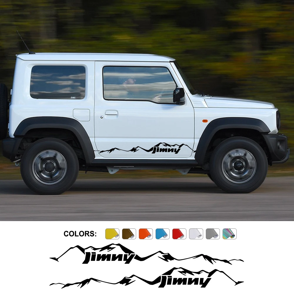 Car Door Side Stickers For Suzuki Jimny JB73 JB74 Graphics Mountain ...