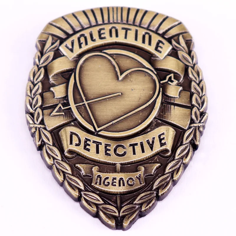 Fallout Cosplay 2025 Vintage Nick Valentine Detective Brooch - Pin For ...