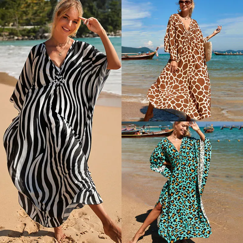 European-and-American-Loose-Fitting-Robes-Beach-Vacations-Cover-ups-Sun ...