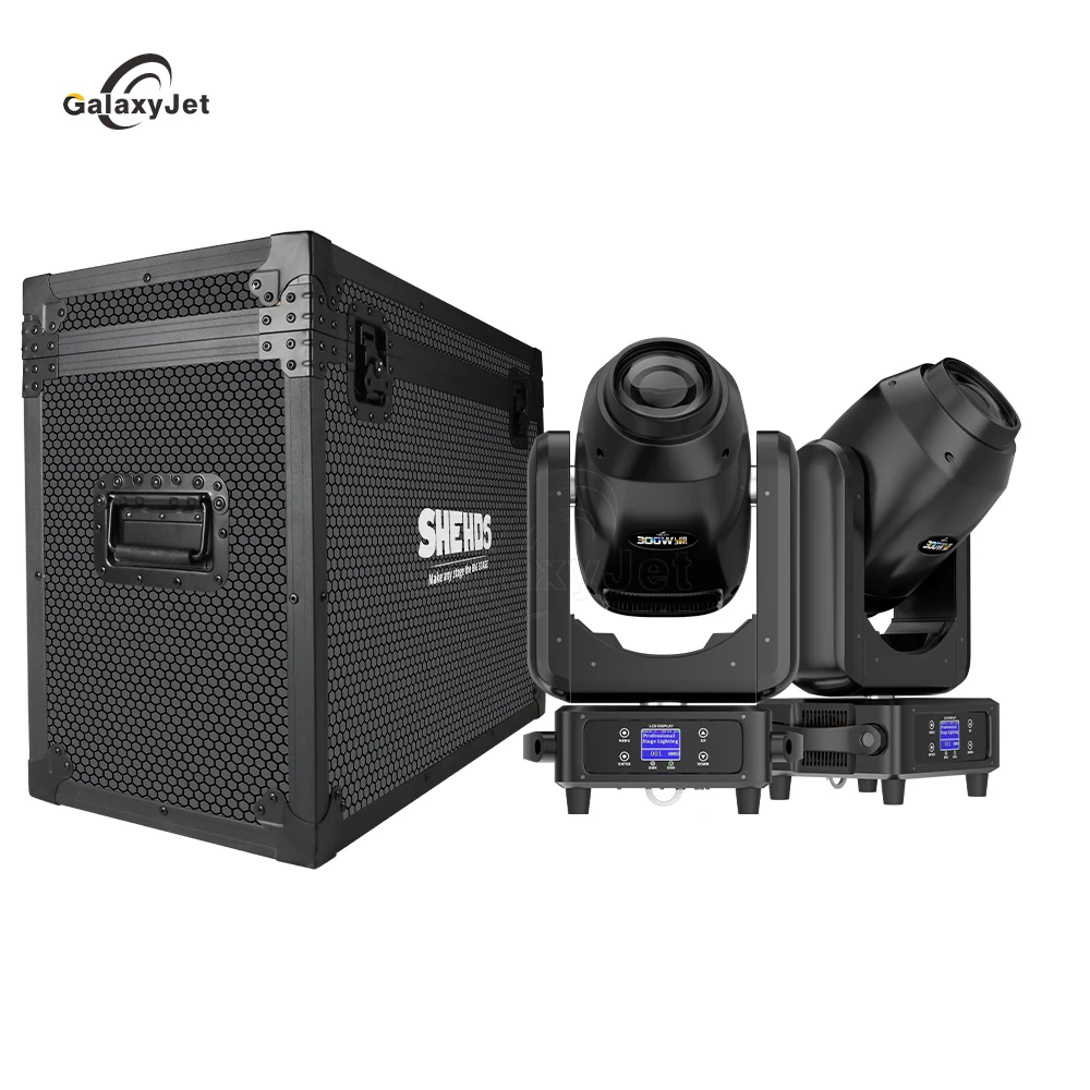 GalaxyJet Flight Case With 2PCS LED 300W Spot & Wash & Beam 3in1 Moving ...