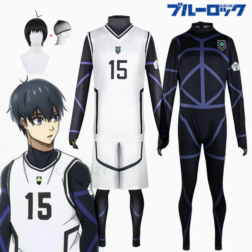 Disfraz-de-la-serie-Blue-Lock-Cosplay-de-Anime-BLUELOCK-traje-blanco-de ...