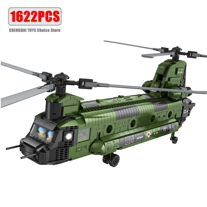 Aircraft-Series-Chinook-Helicopter-Building-Blocks-Model-Famous-WWII ...