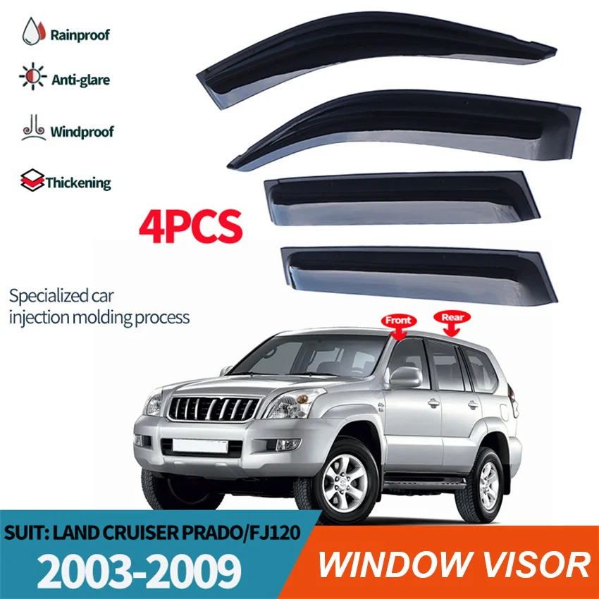 Side Window Deflector For TOYota Land Cruiser PRADO FJ120 2003-2024 ...