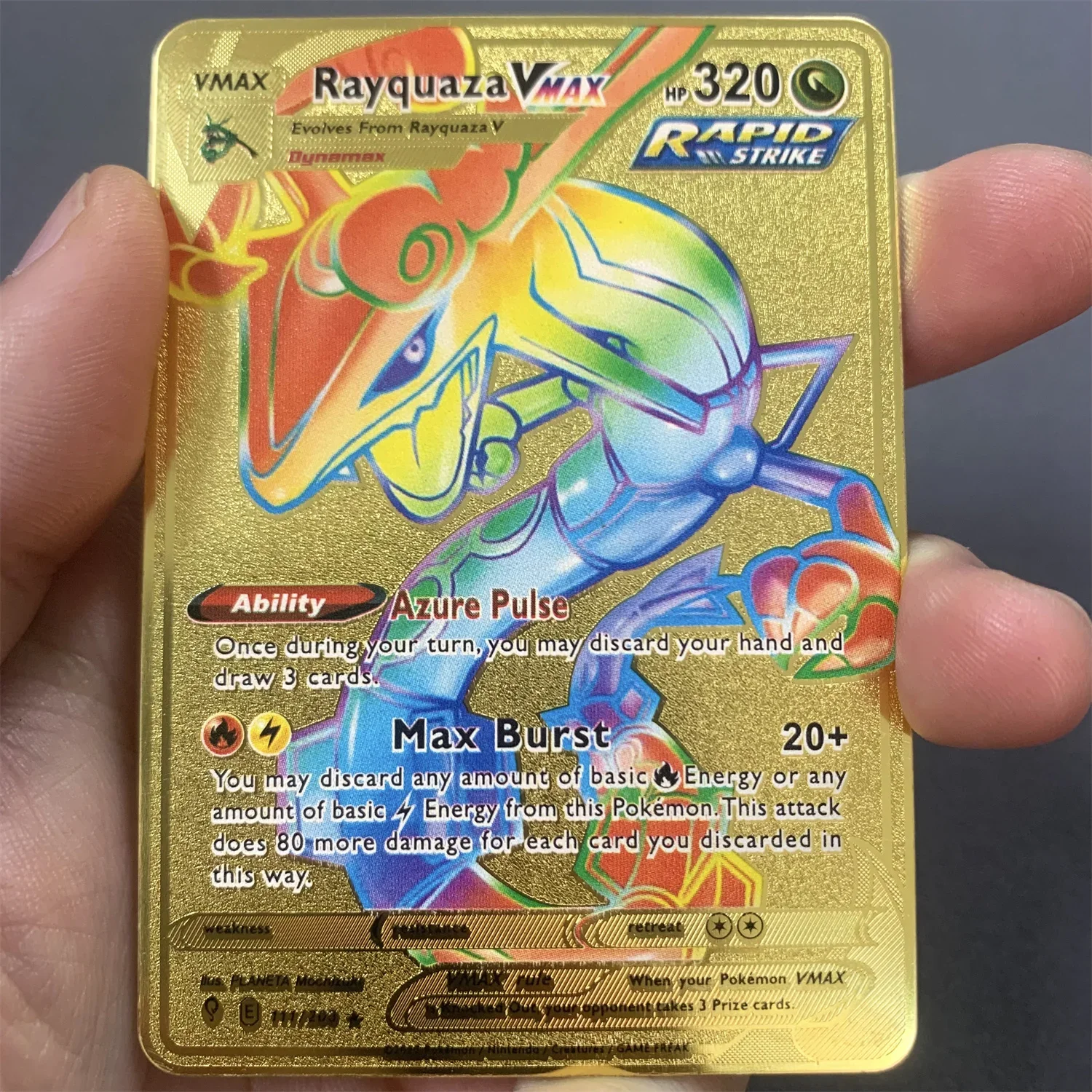 10000HP Charizard Vmax Cards Metal English Card Arceus GX Vstar V ...