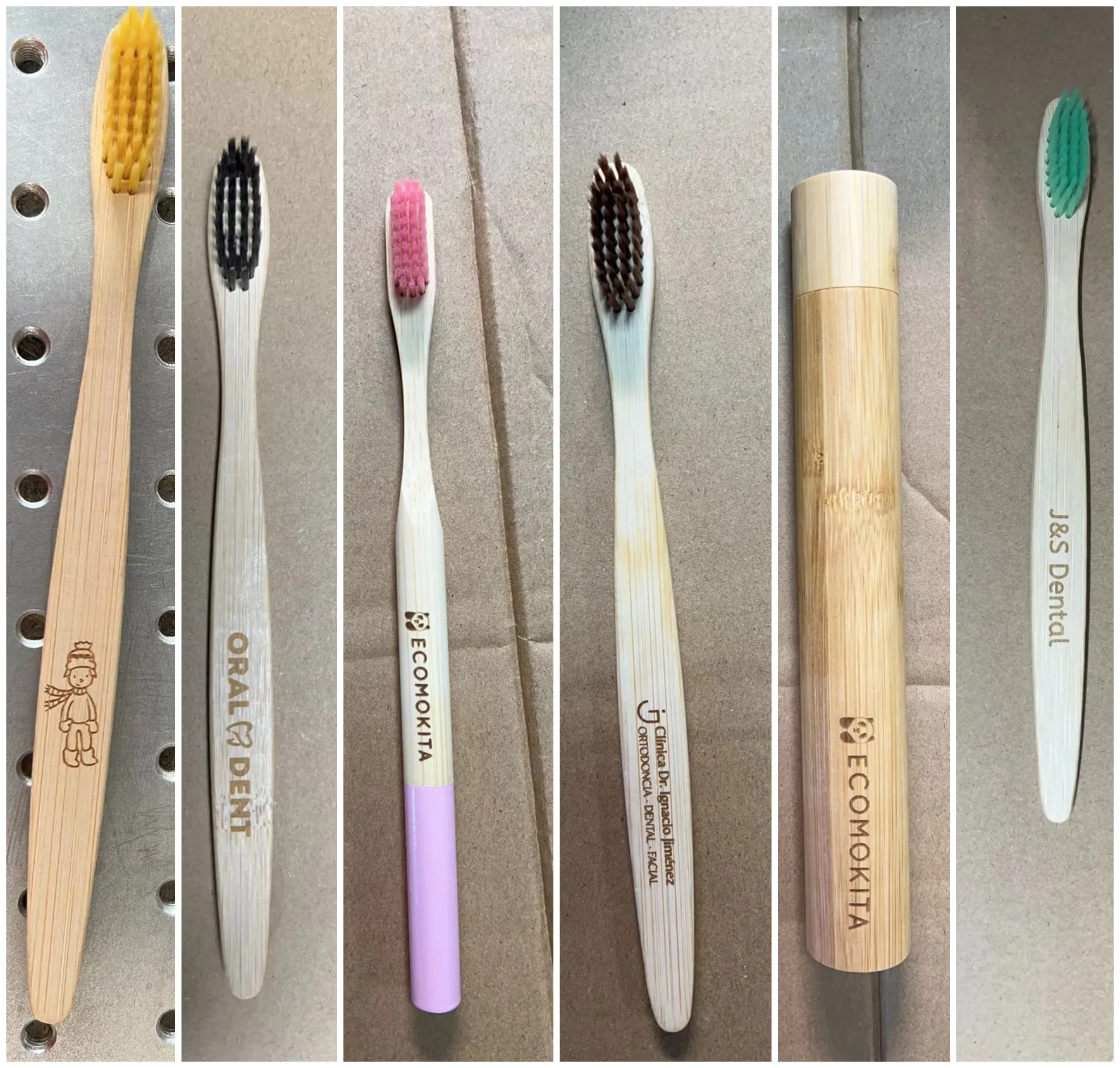 100Pcs-Customisable-Logo-Soft-Bristle-Bamboo-Toothbrush-Eco-Friendly ...