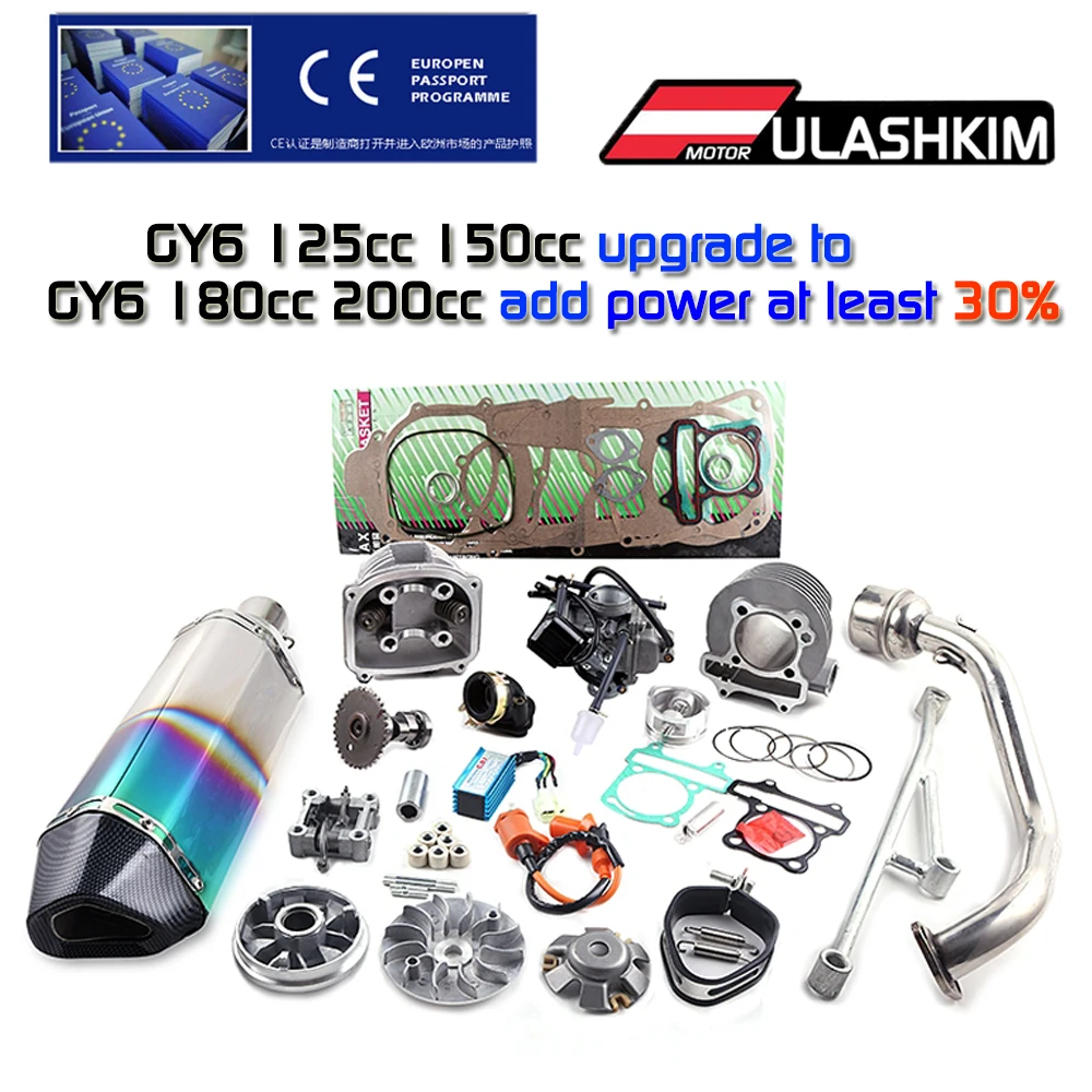 GY6-125-150-uprade-GY6-200cc-4-STROKE-bore-61mm-CYLINDER-KIT-Racing-A14 ...