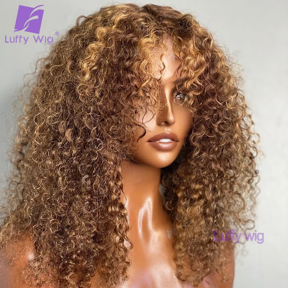 Peluca-Afro-rizada-con-flequillo-para-mujeres-negras-cabello-humano ...
