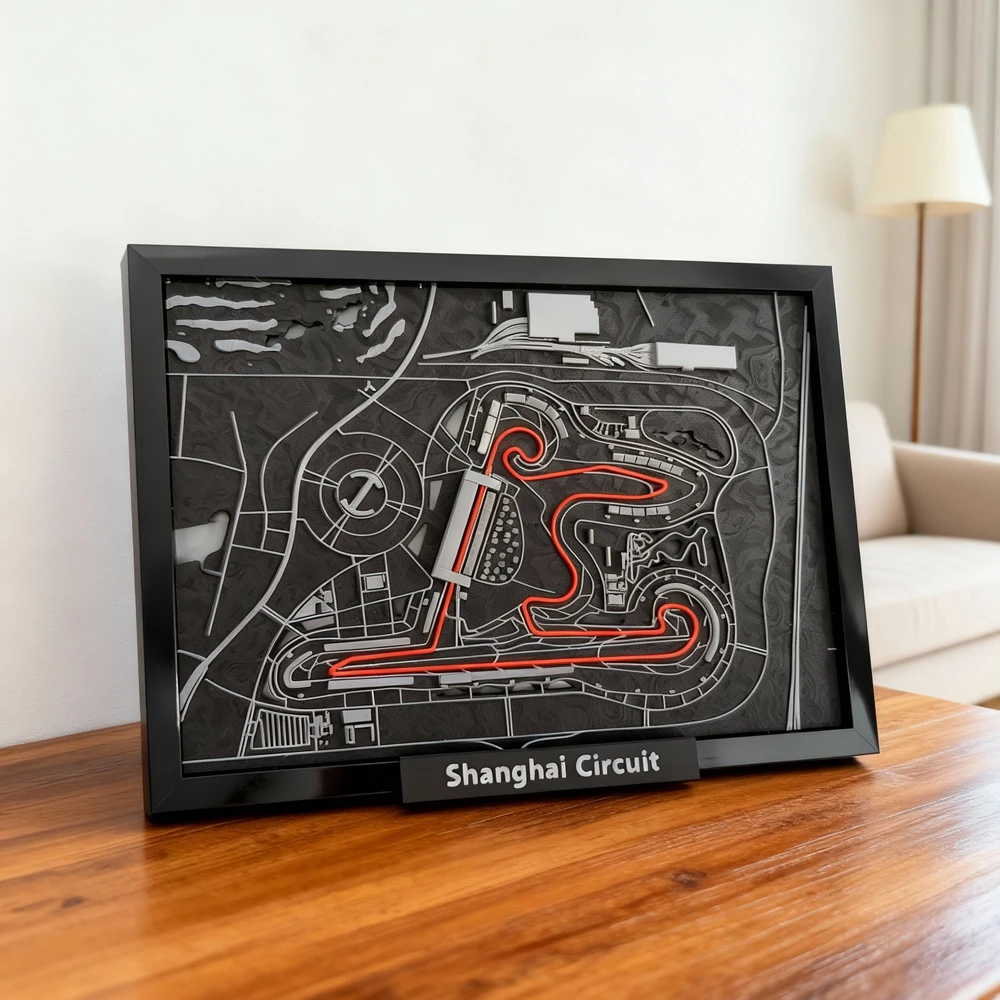 3D Printed Car Racing Track Miniature Model Detailed Scale Replica of ...