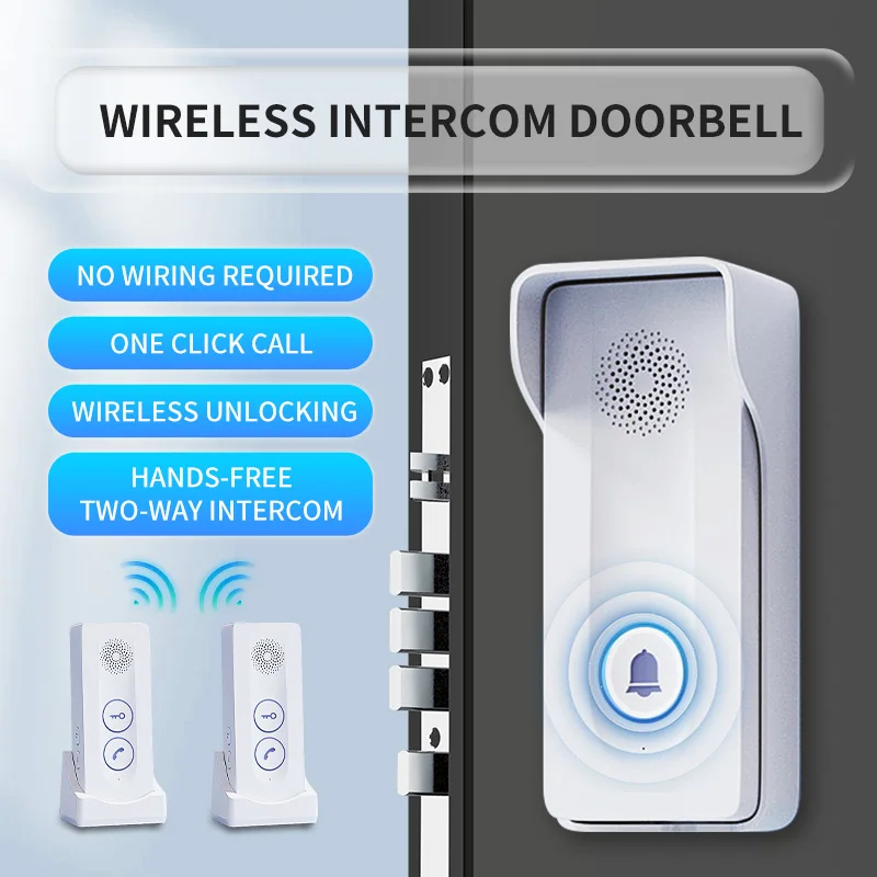 800M-Long-Distance-Outdoor-Doorbell-Wireless-Intercom-Door-Phone-Remote ...