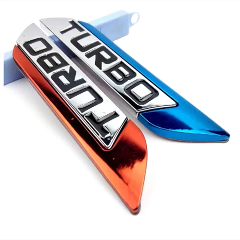 1Pair-TURBO-New-Letter-Sticker-Car-Fender-Side-Emblem-Body-Rear ...