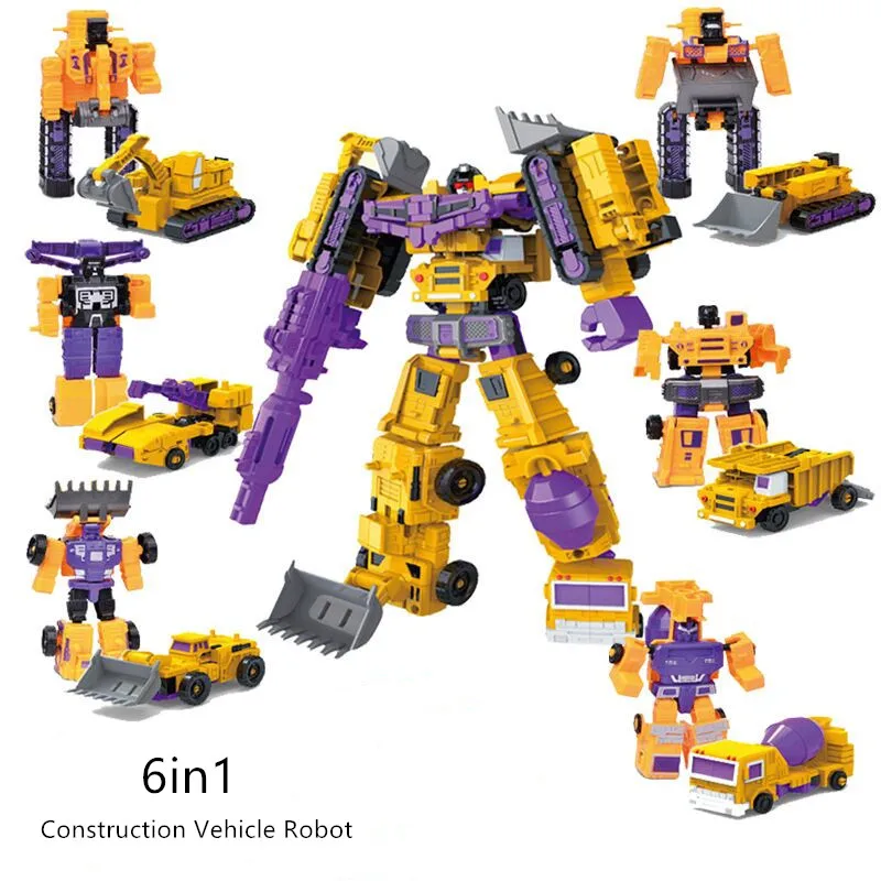 New-Toy-Car-Bulldozer-Excavator-Robot-2-in-1-Toy-City-Mini-Construction ...