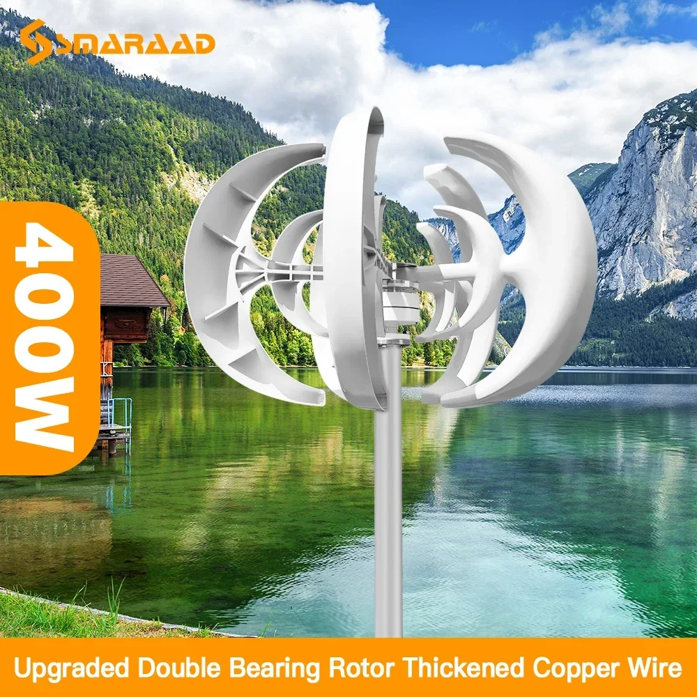 Vertical-Wind-Turbine-400W-5-Blades-12V-24V-Power-Generator-Portable ...