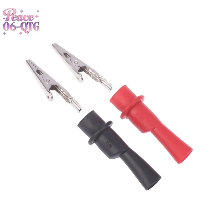 New 2pcs Multimeter Push On Alligator Clip P2008 Inline 2mm Probe ...