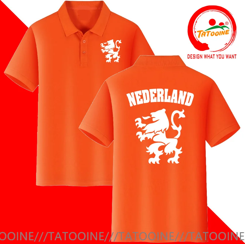 Netherlands-National-Flag-Polo-Shirt-Nederland-Orange-Dutch-Lion-Soccer ...