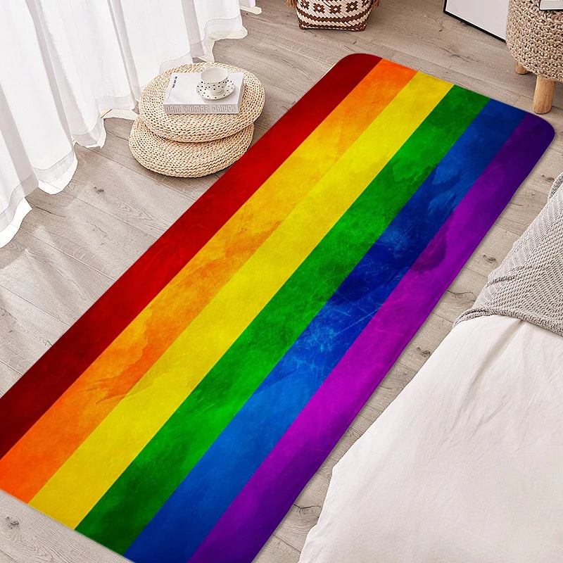 Bathroom-Rug-Rainbow-LGBT-Pride-Flag-Carpet-Entrance-of-House-Interior ...