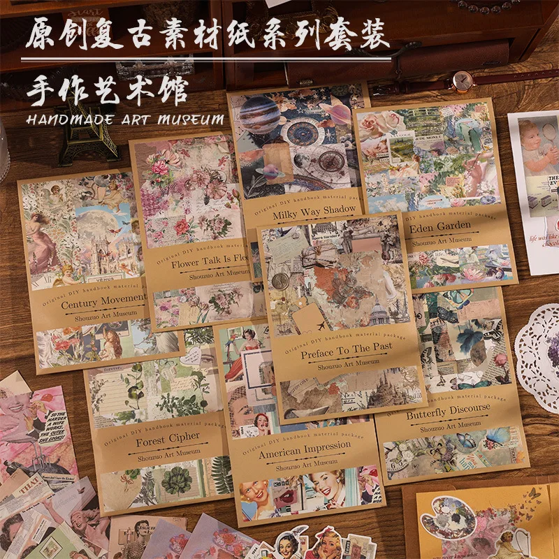 100PCS-Vintage-Scrapbooking-Butterfly-Stickers-Set-Posters-Girl ...