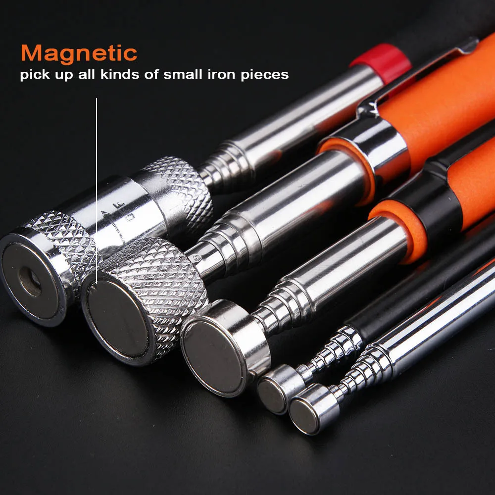 1pc 8lb Orange Red Handle Magnetic Pickup Stainless Steel Antenna ...