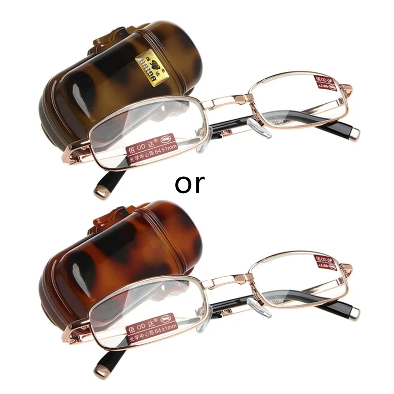 1PC-Mini-Foldable-Reading-Glasses-Metal-Full-Frame-Case-Eyeglass-1-00 ...