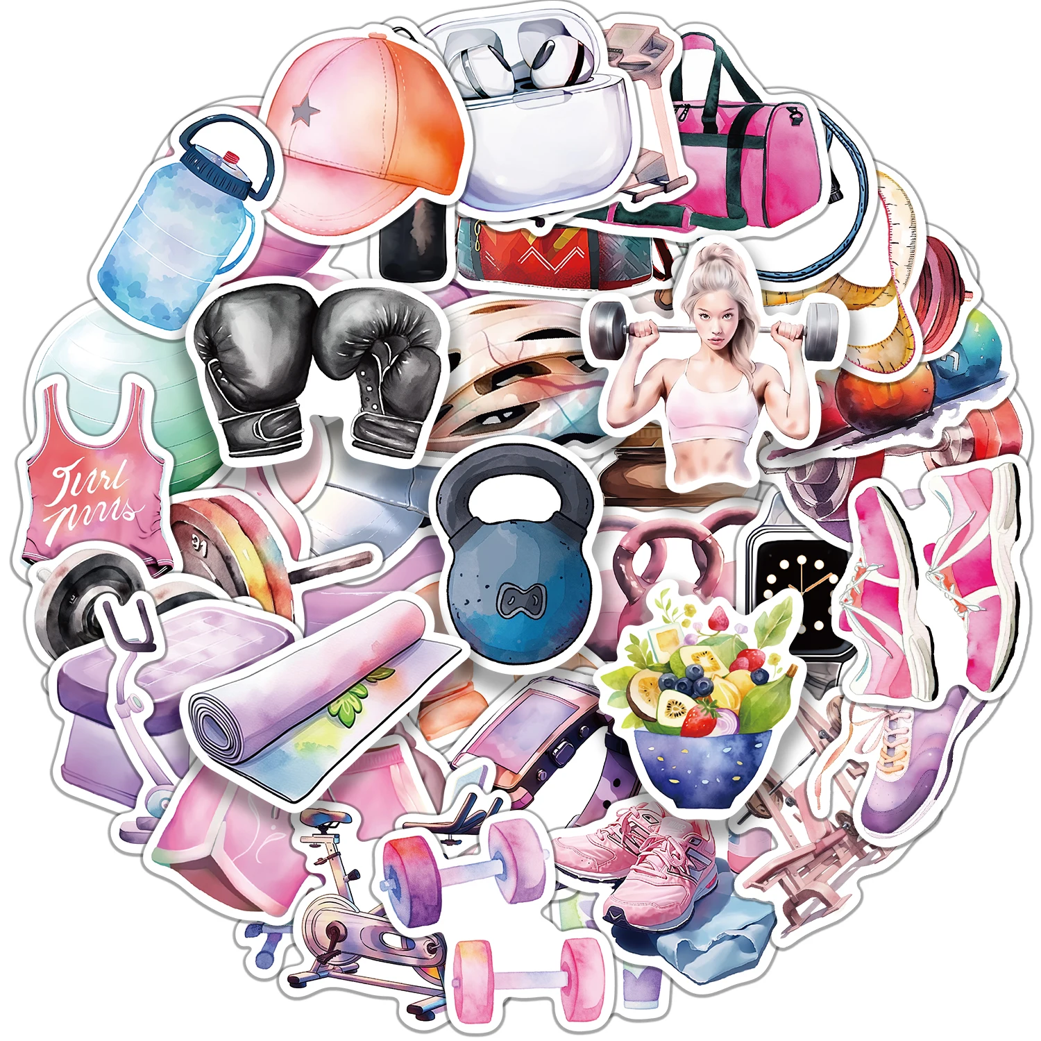 50pcs-Inspirational-Fitness-Graffiti-Sticker-Decals-DIY-Water-Bottle ...